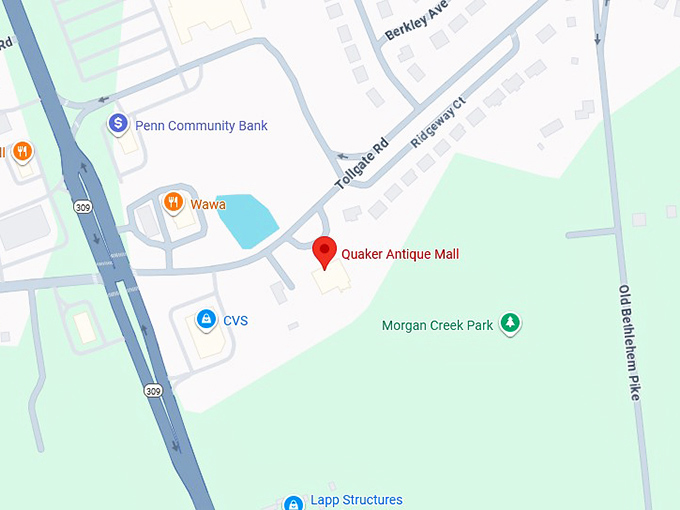 16. quaker antique mall map