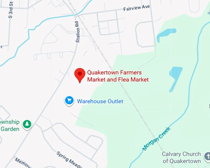16. quakertown farmers market and flea market map