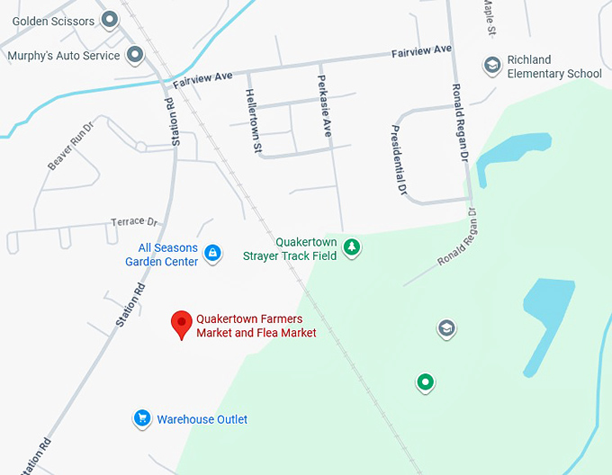 16. quakertown farmers market and flea market map