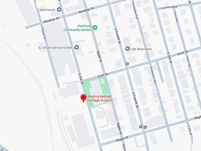 16. reading railroad heritage museum map