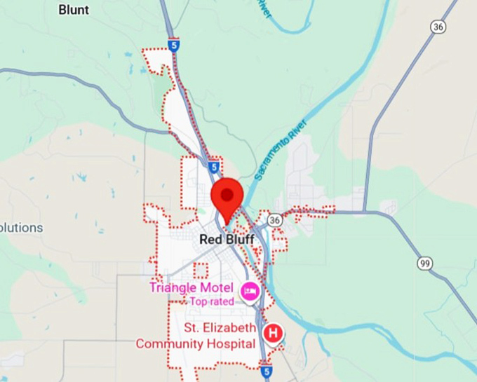 16. red bluff map