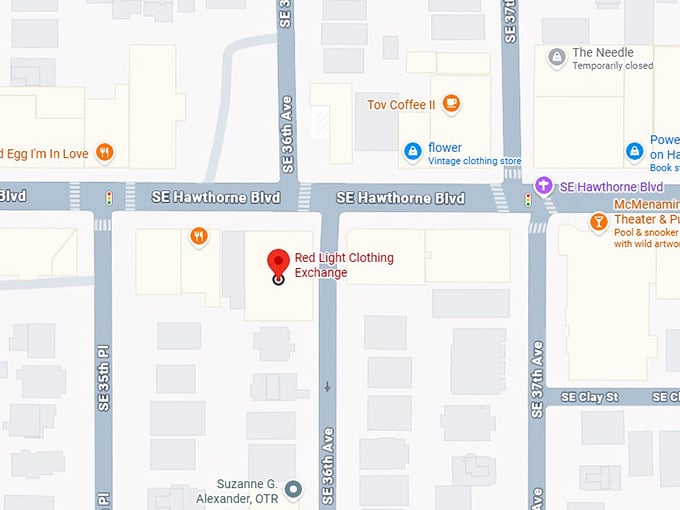 16. red light clothing exchange map