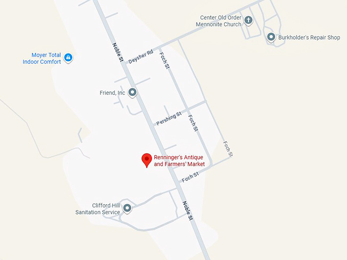 16. renninger's antique and farmers' market map