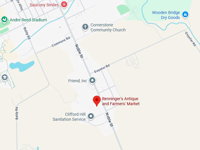 16. renninger's antique and farmers' market map