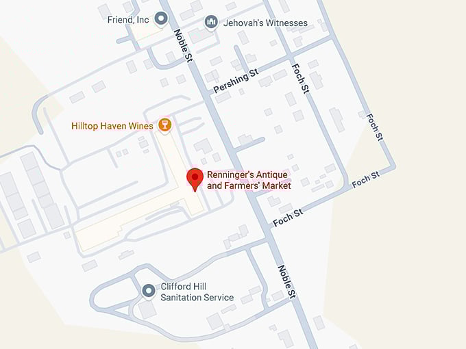 16. renninger's antique and farmers' market map