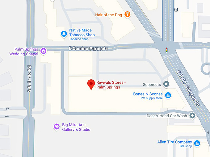 16. revivals stores palm springs map