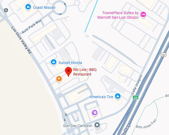 16. rib line bbq restaurant map