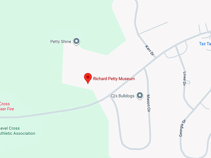 16. richard petty museum map