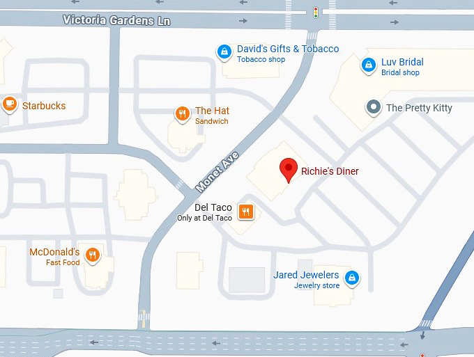 16. richie's diner map