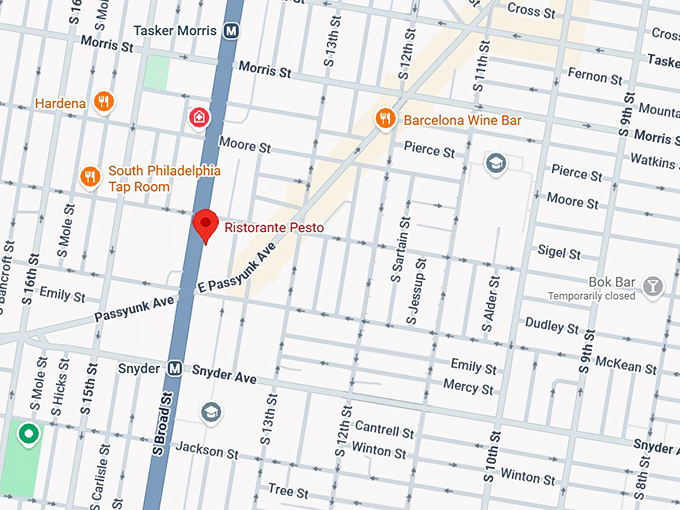 16. ristorante pesto map