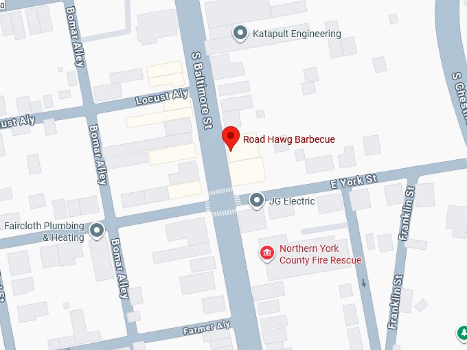 16. road hawg barbecue map