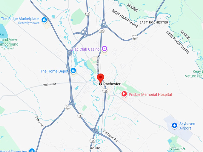 16. rochester, nh map