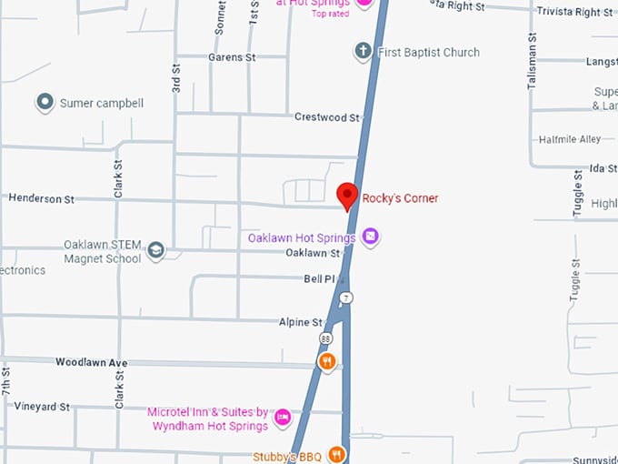 16. rocky's corner map