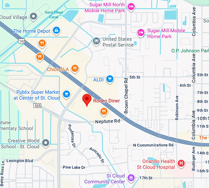 16. rodeo diner map