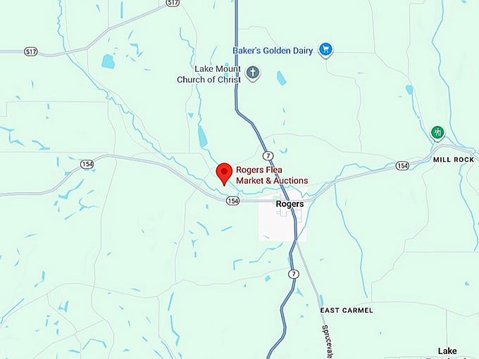 16. rogers flea market & auctions map