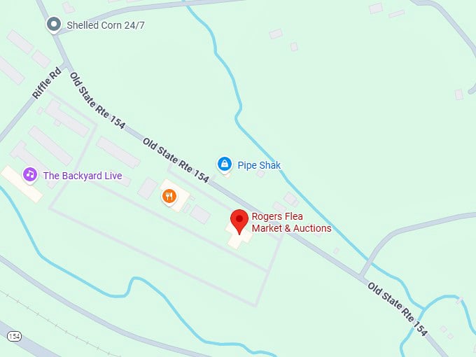 16. rogers flea market & auctions map