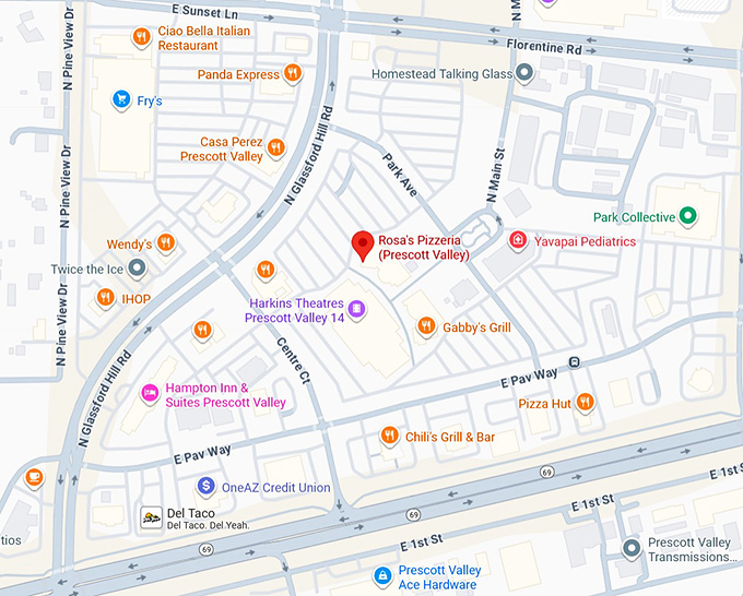 16. rosa's pizzeria (prescott valley) map