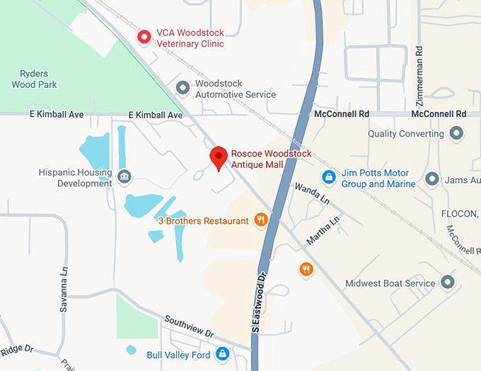 16. roscoe woodstock antique mall map