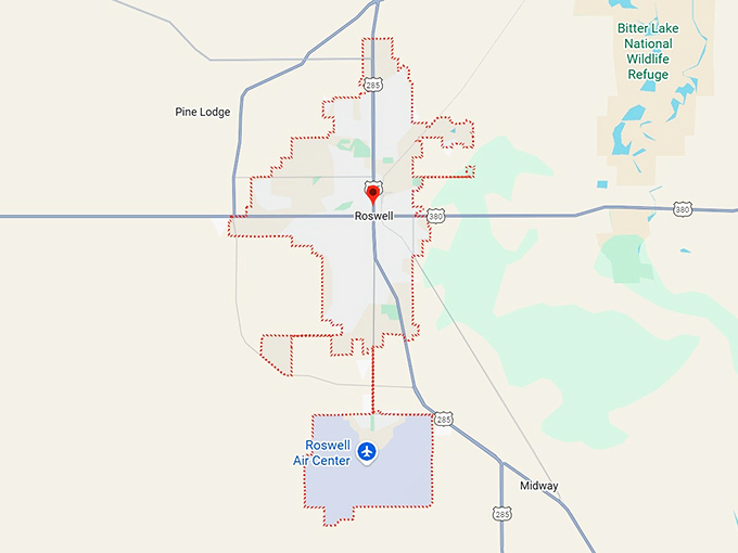 16. roswell, nm map