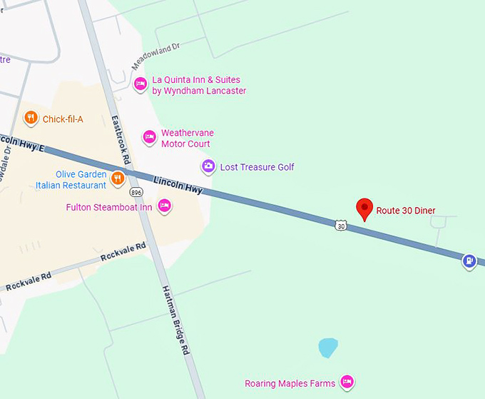 16. route 30 diner map