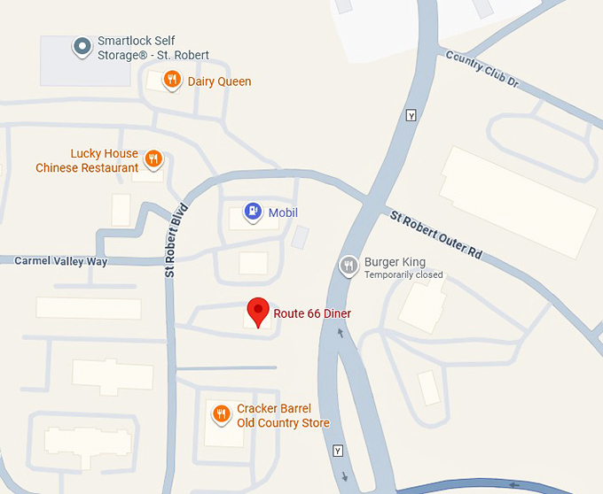 16. route 66 diner map