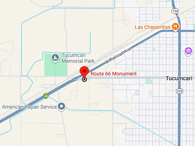 16. route 66 monument map