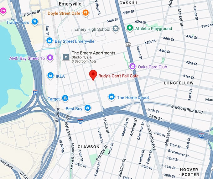 16. rudy's can't fail cafe map