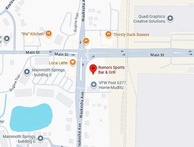 16. rumors sports bar & grill map