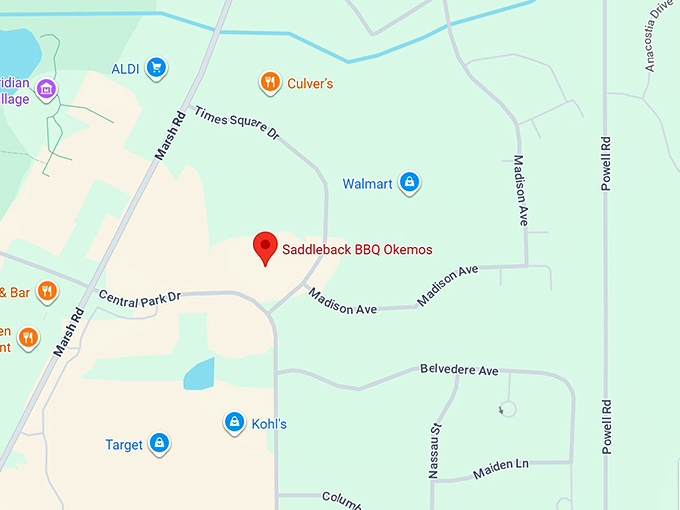 16. saddleback bbq okemos map