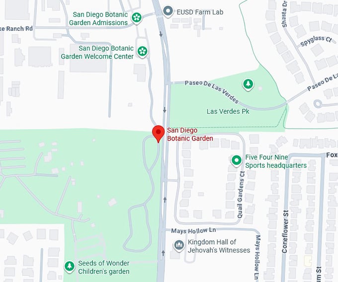 16. san diego botanic garden map