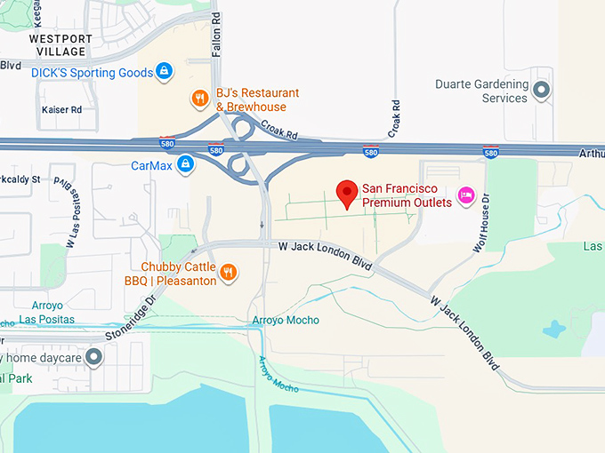 16. san francisco premium outlets map