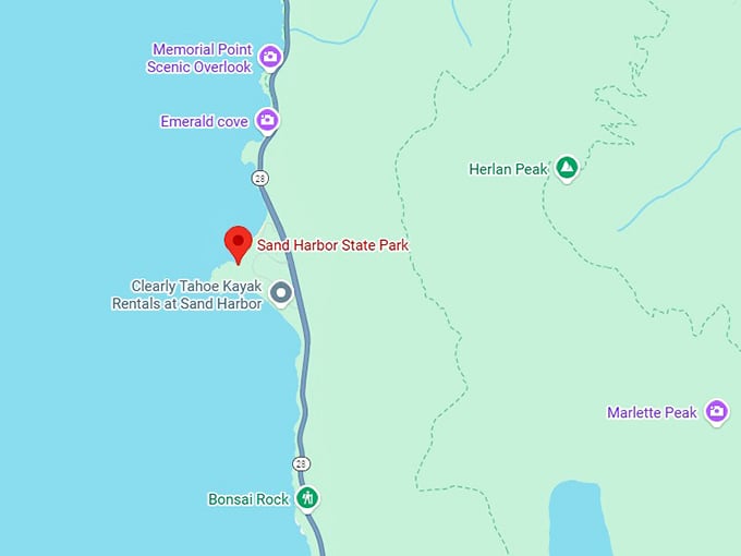 16. sand harbor state park map