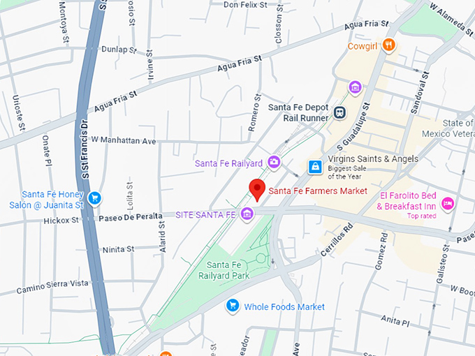 16. santa fe farmers market map