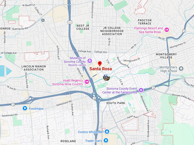 16. santa rosa ca map