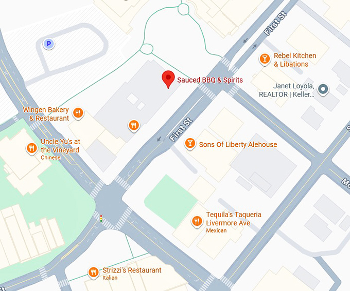 16. sauced bbq & spirits map