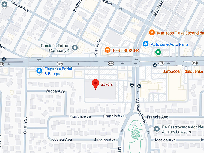 16. savers (1100 e charleston blvd) map