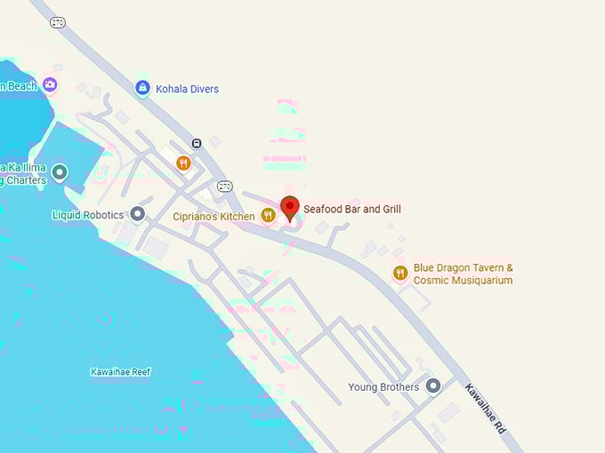 16. seafood bar & grill map