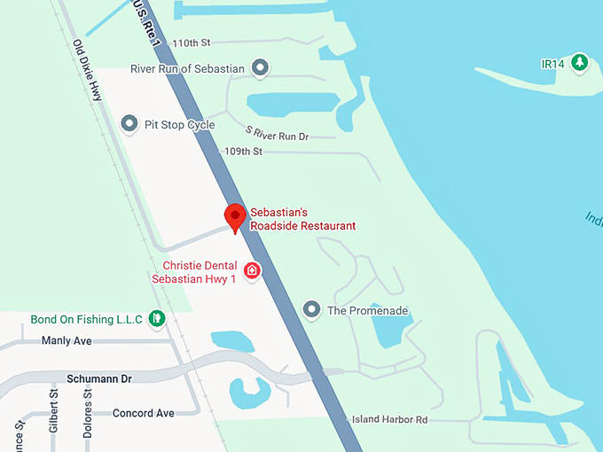 16. sebastian's roadside restaurant map