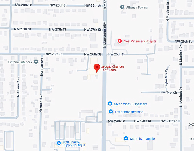 16. second chances thrift store map