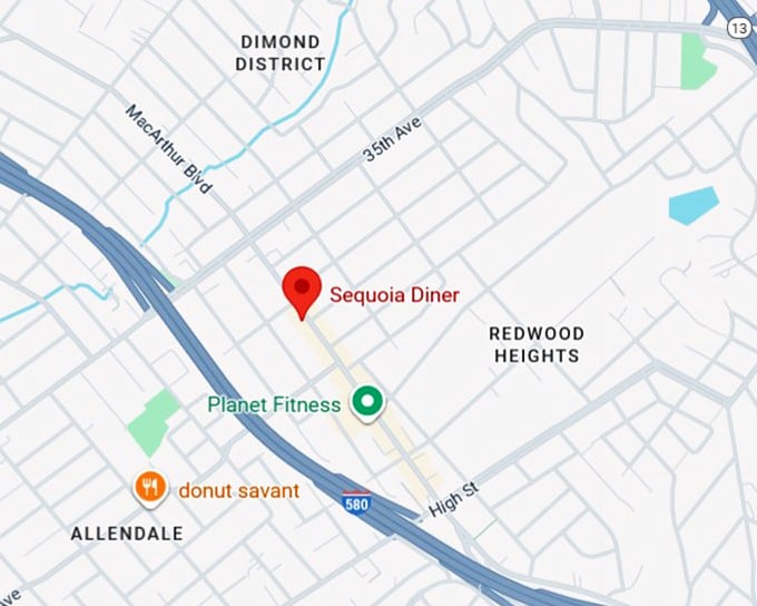 16. sequoia diner map