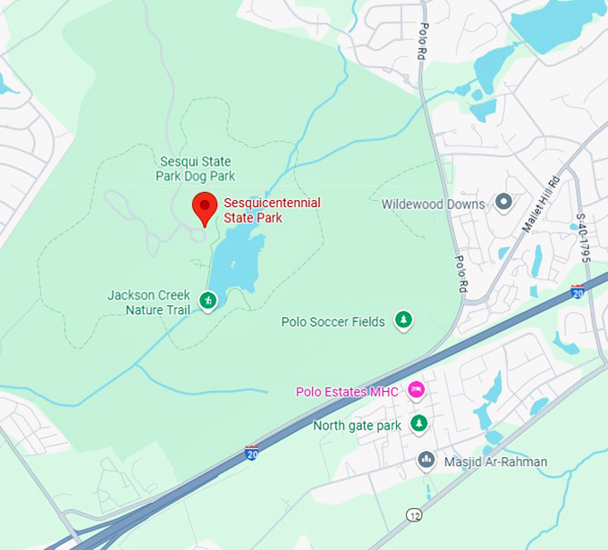 16. sesquicentennial state park map