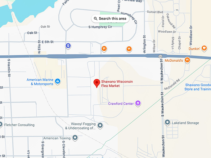 16. shawano wisconsin flea market map