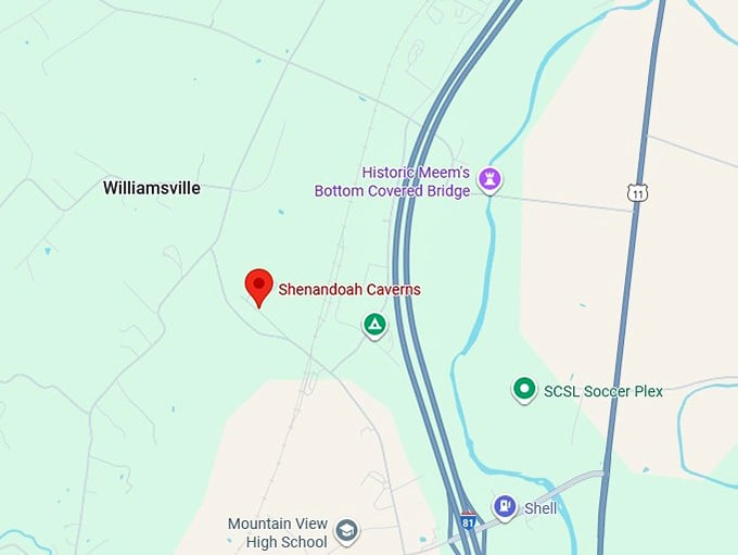 16. shenandoah caverns map