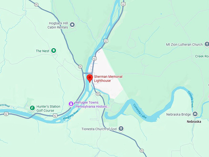 16. sherman memorial lighthouse map
