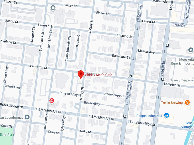 16. shirley mae&rsquo;s caf&eacute; map