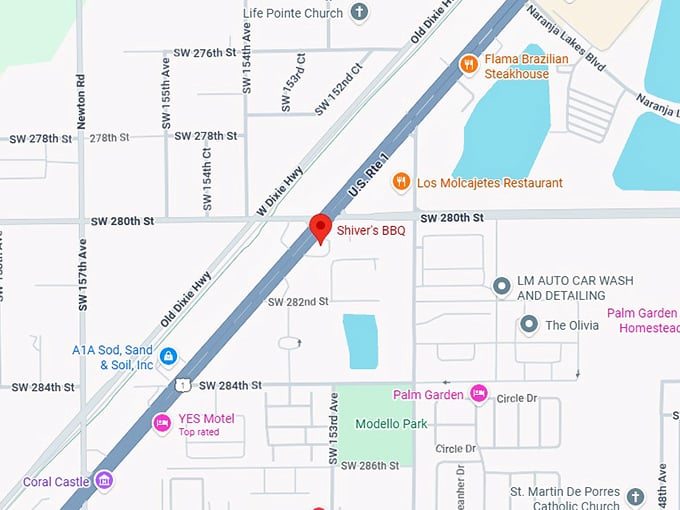 16. shiver's bbq map