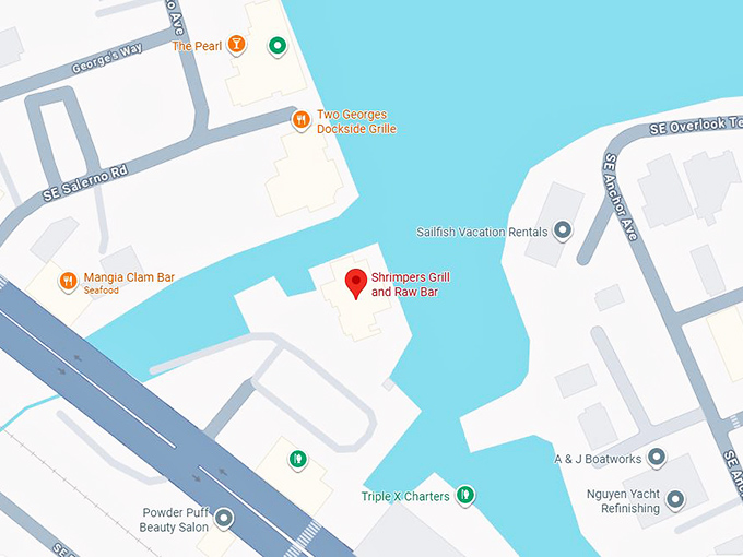 16. shrimpers grill and raw bar map