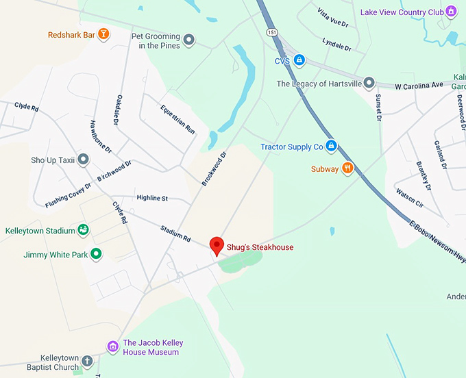 16. shug's steakhouse map