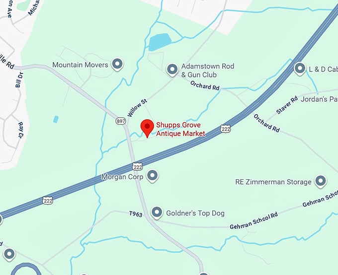 16. shupps grove antique market map