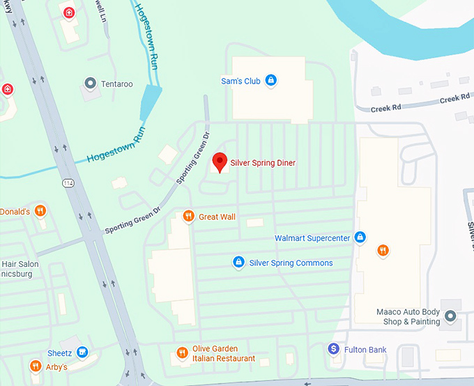 16. silver spring diner map